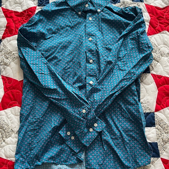 Roper | Tops | Mens Blue Patterned Shirt | Poshmark